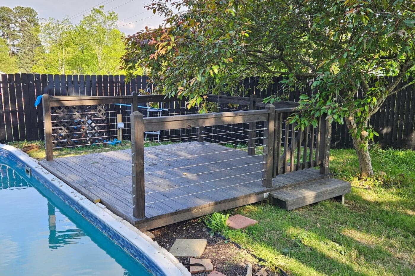 Custom-Built 10x10 Pool Deck In Burns TN | Completed Project