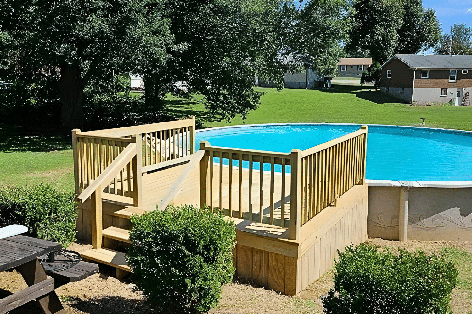 10x12 Pool Deck In Stock | EshCo Portable Structures
