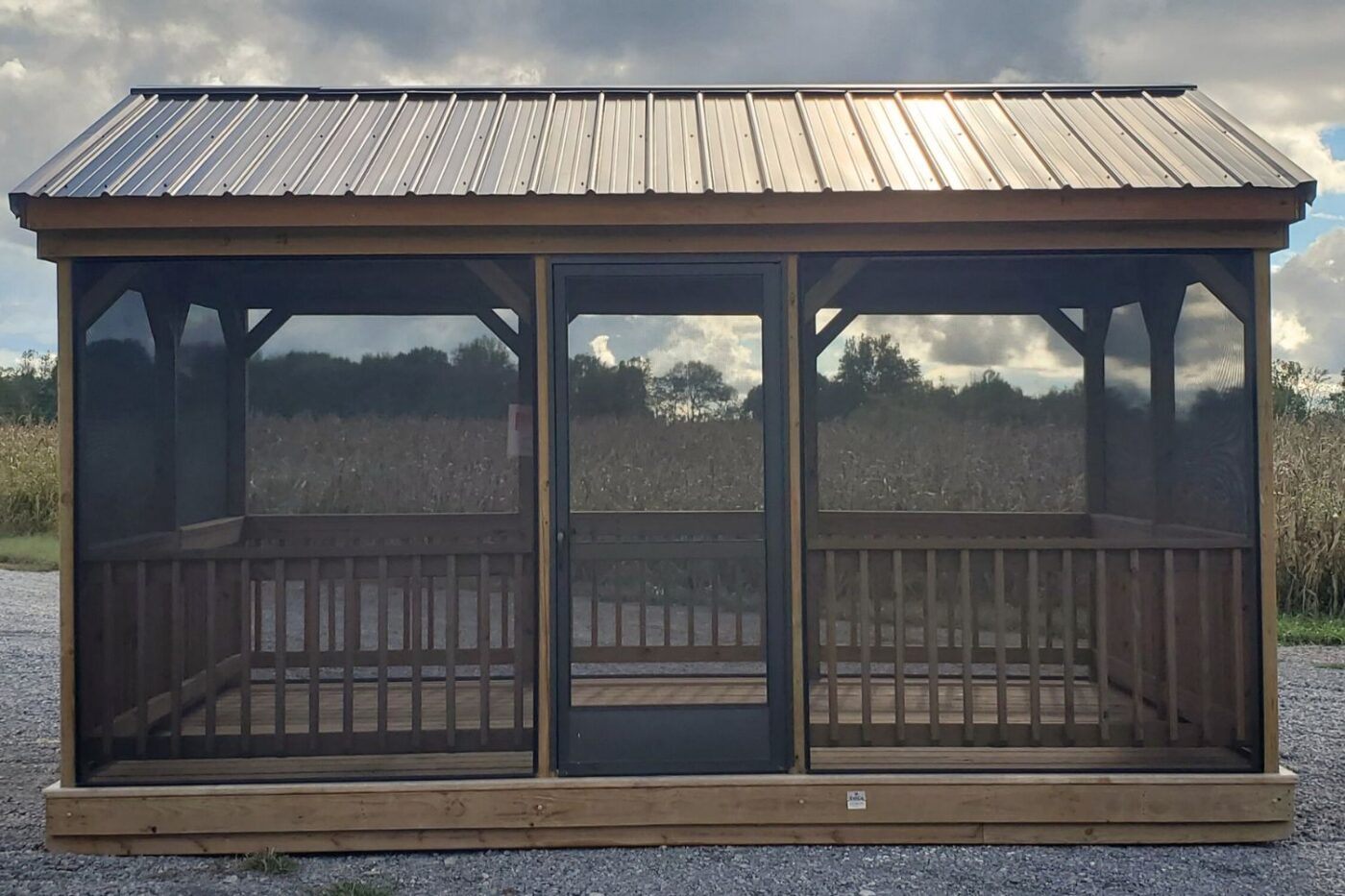 10x16 Screened-in Pavilion | EshCo Portable Structures