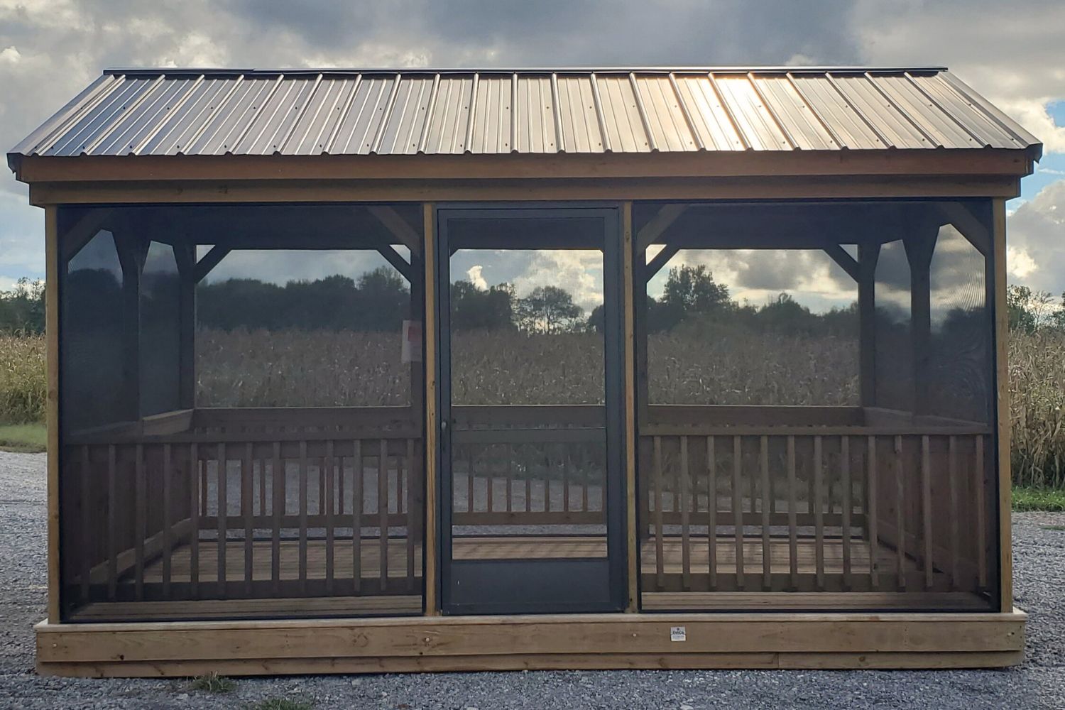 10x16 Screened-in Pavilion | EshCo Portable Structures