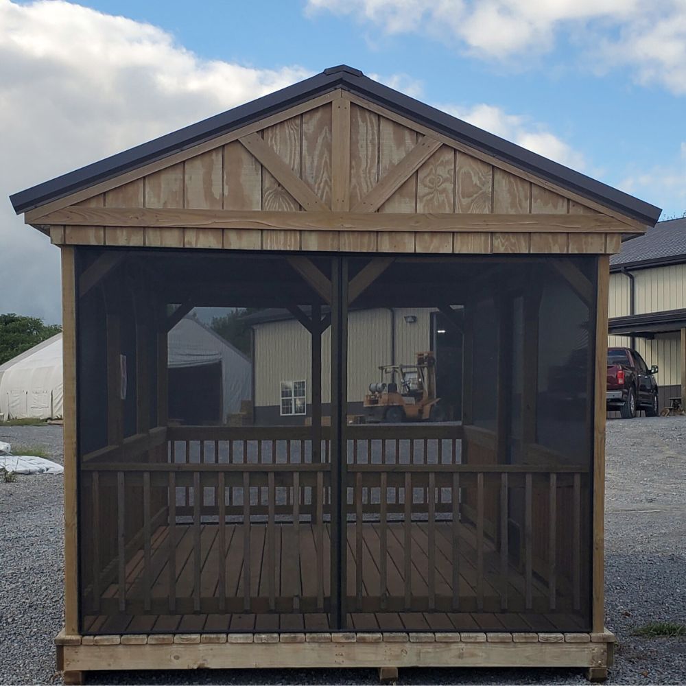 10x16 Screened-in Pavilion | EshCo Portable Structures