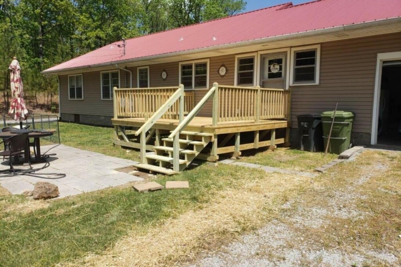 Pressure-Treated 12x14 House Deck in Waverly TN
