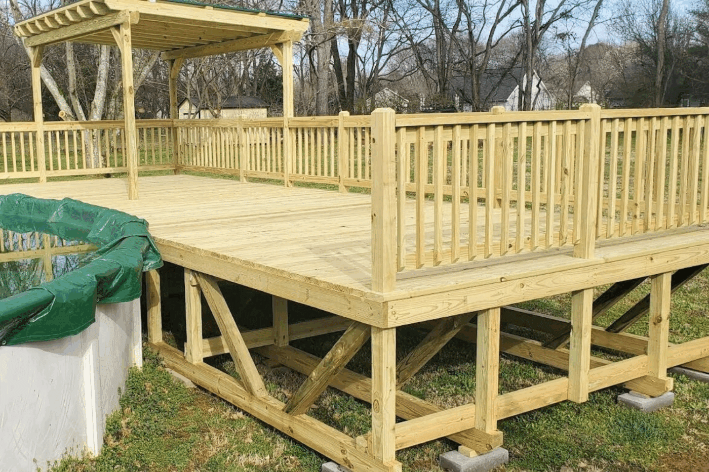 12x30 Pool Deck | EshCo Portable Structures
