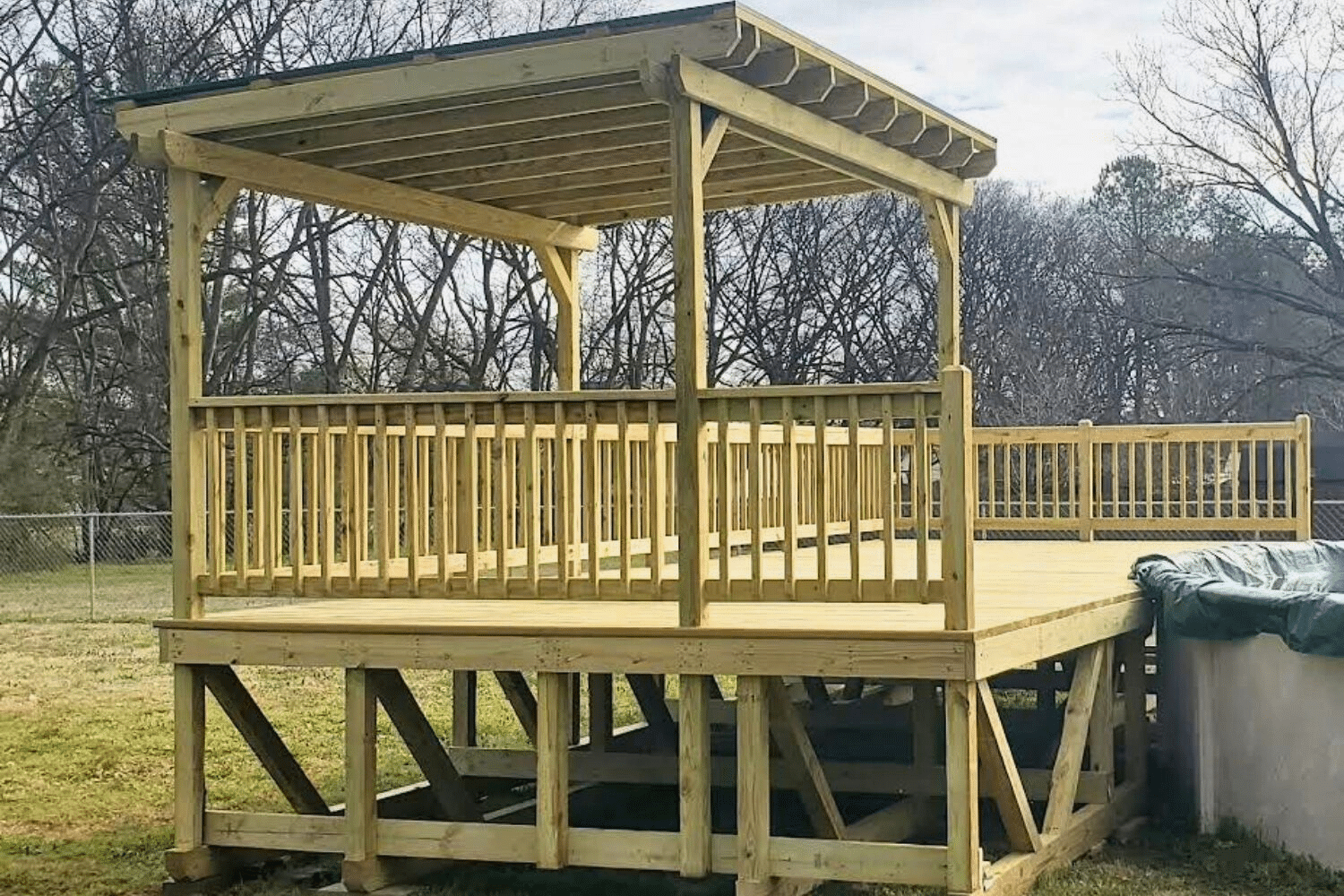 12x30 Pool Deck | EshCo Portable Structures