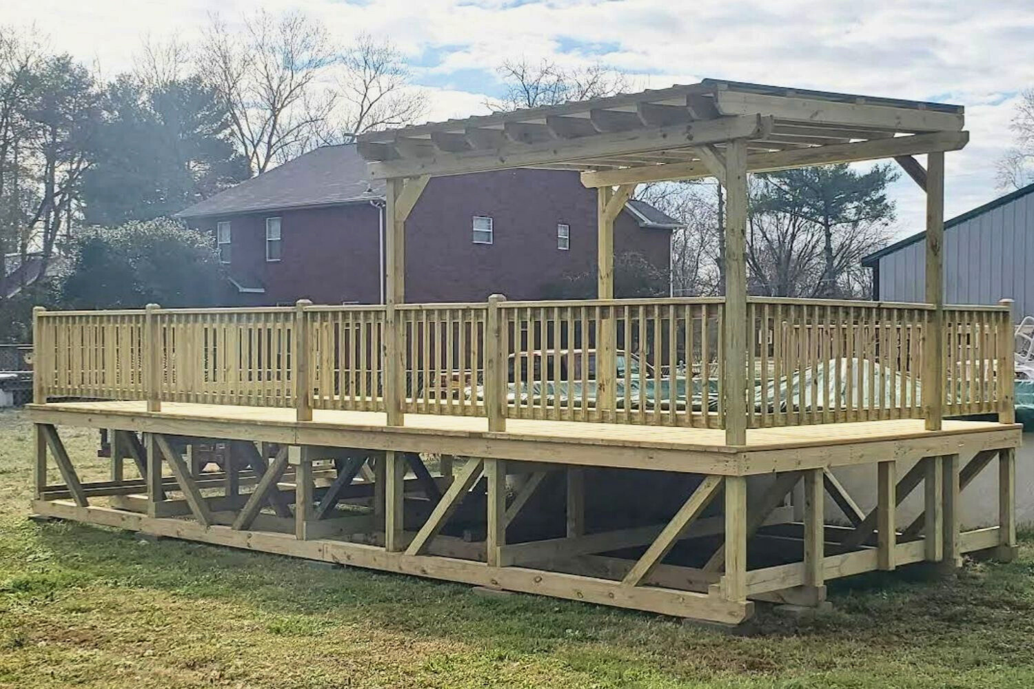 12x30 Pool Deck | EshCo Portable Structures