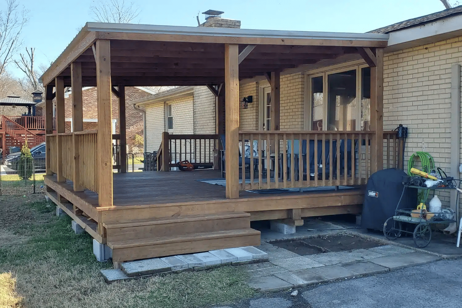 16x20 House Deck | EshCo Portable Structures