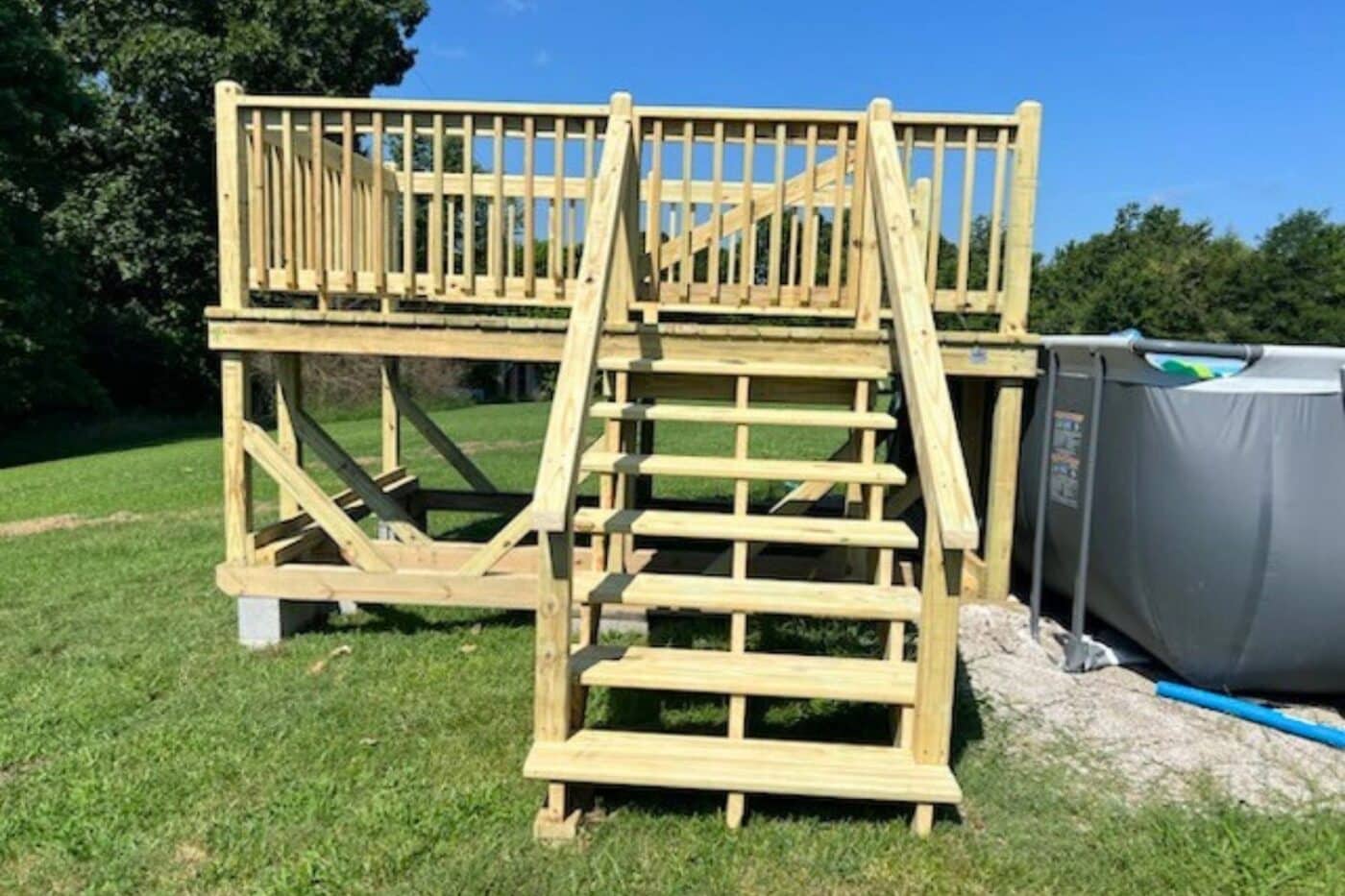 8x12 Pool Deck in Rochester KY | Safe & Stylish