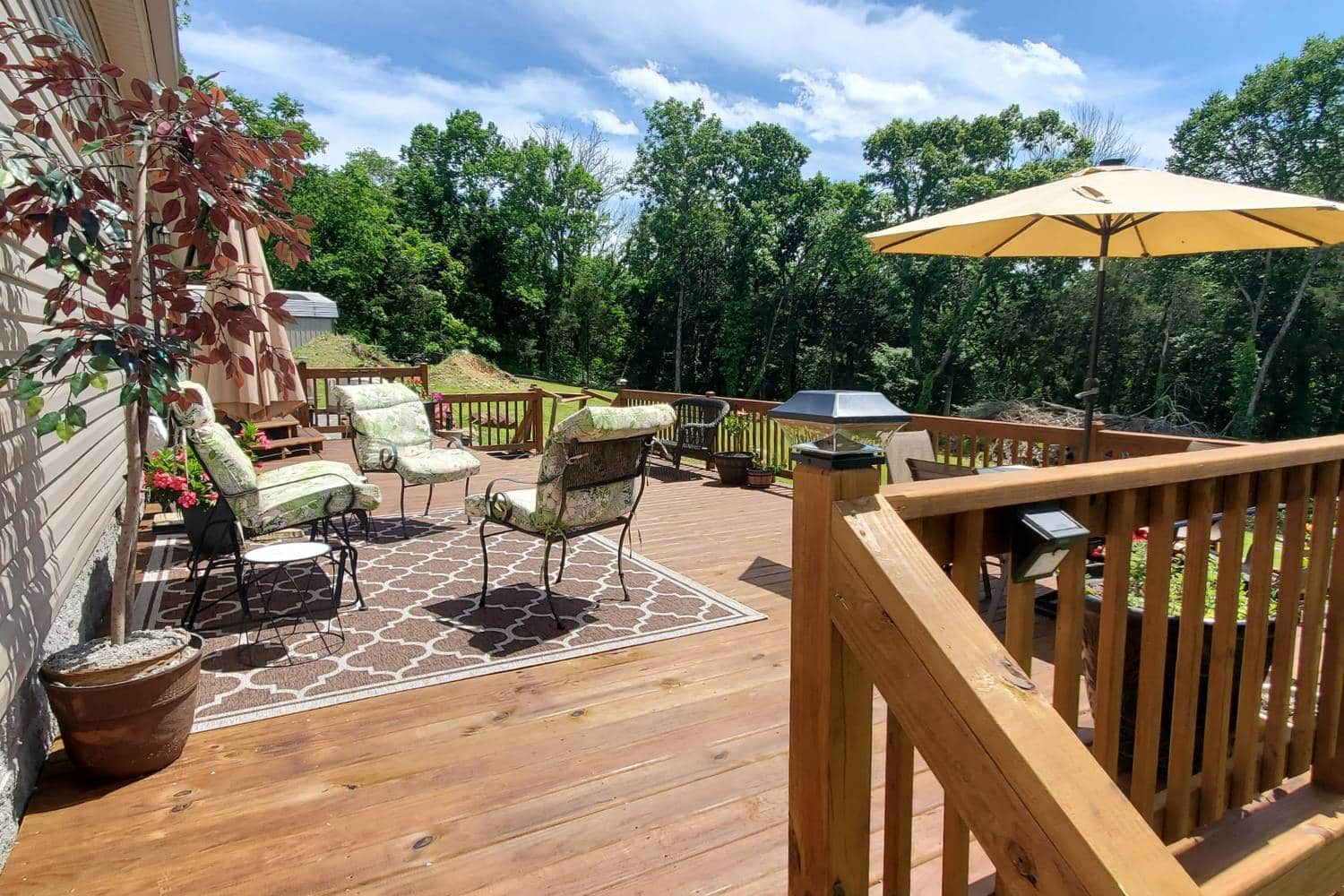 Pre Built Outdoor Decks Patio Furniture Set Outdoor Wooden Folding