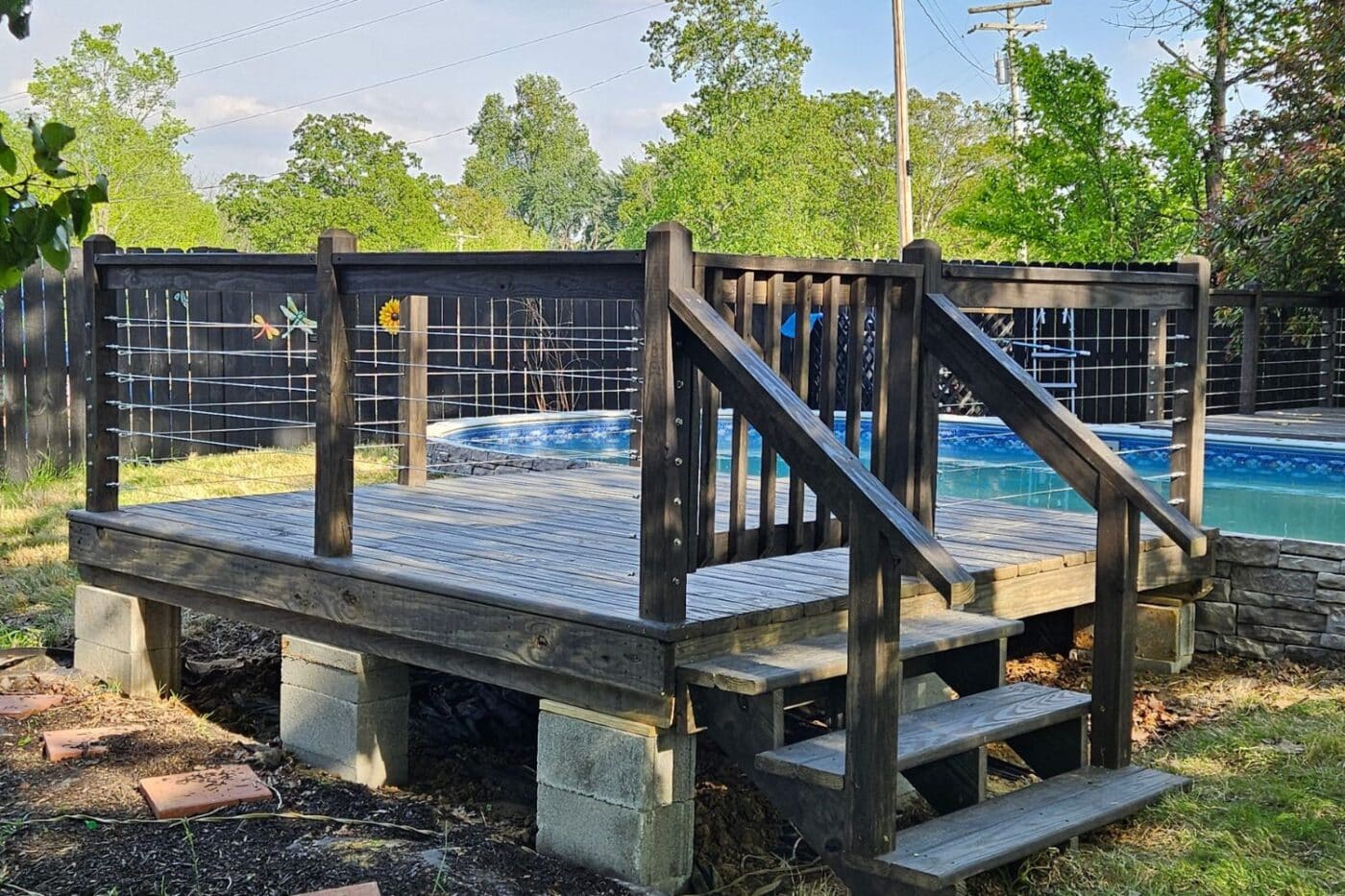 Custom-Built 10x10 Pool Deck In Burns TN | Completed Project